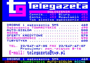 Pamiętasz Telegazetę? Możesz ją uruchomić w przeglądarce!