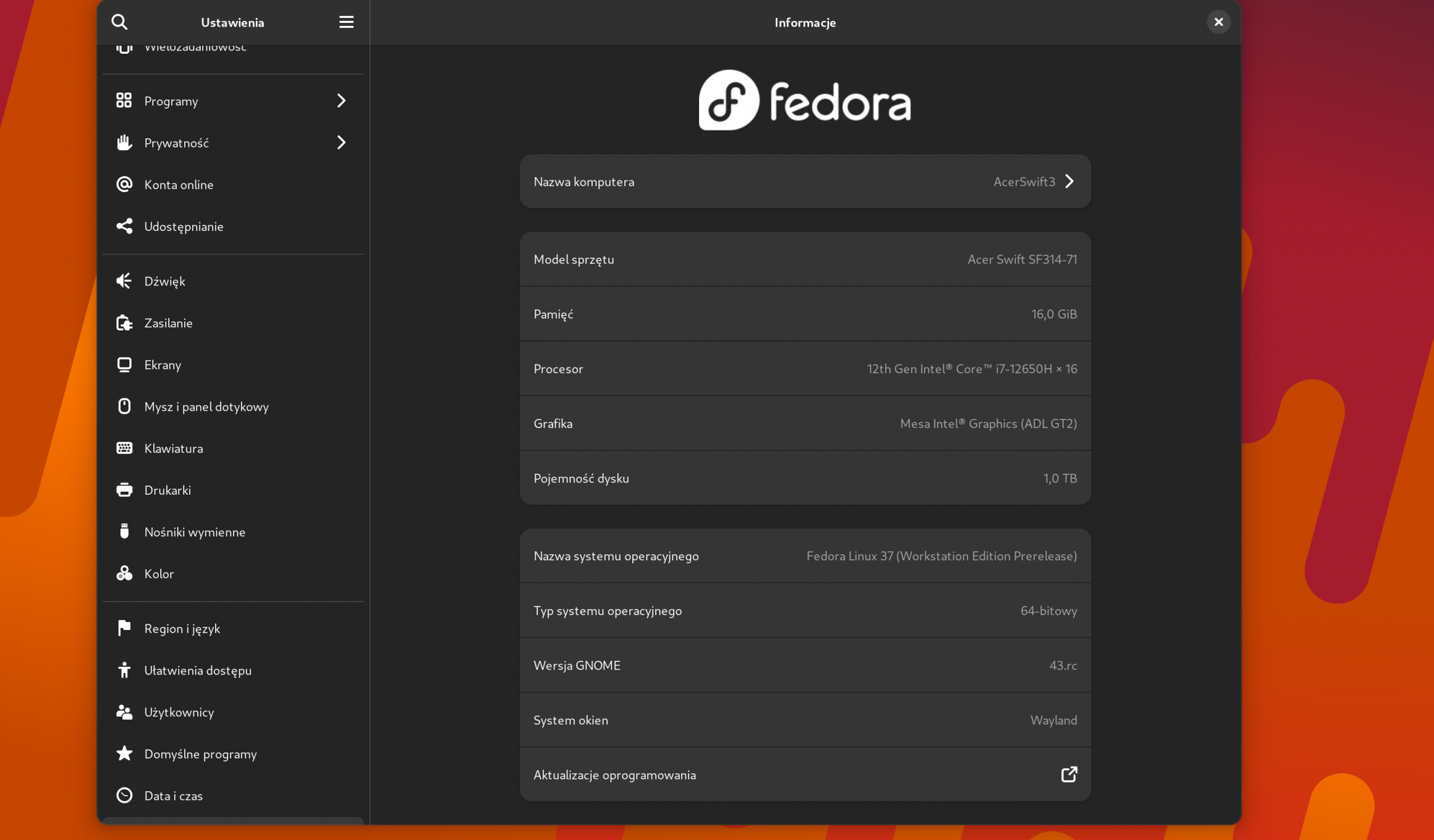 Fedora 37 Beta wydana! Oto GNOME 43 w najlepszej okazałości