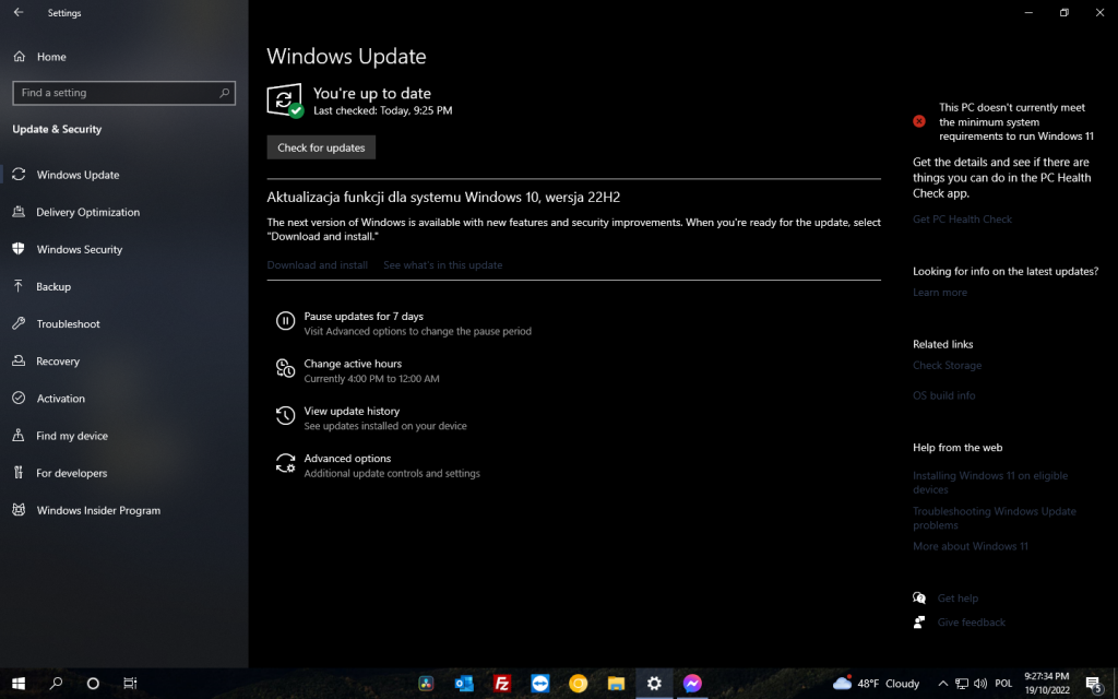 Aktualizacja Windows 10 do wersji 22H2 już dostępna!