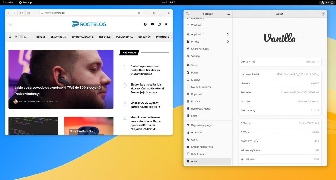 Vanilla OS bazuje na Ubuntu ale wszystko ma inne