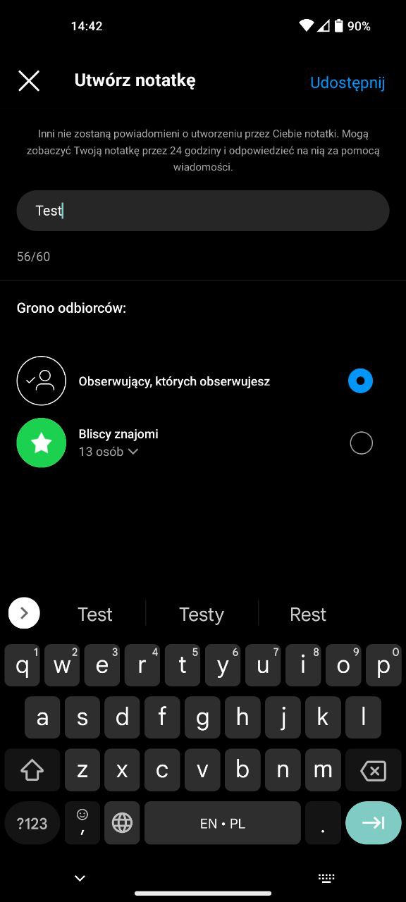 Instagram jak GG - możemy ustawić sobie opis