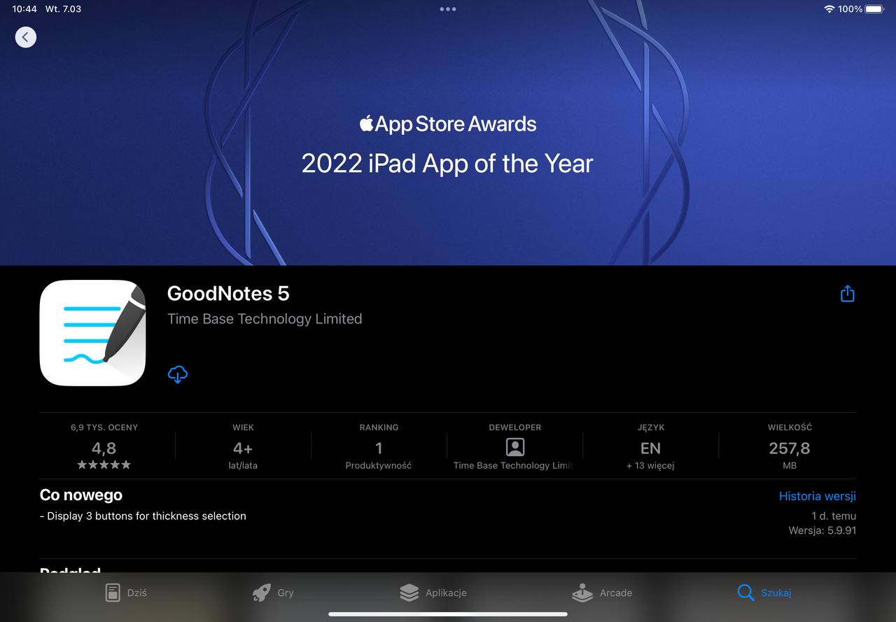 Aplikacja GoodNotes z iOS trafia na Androida