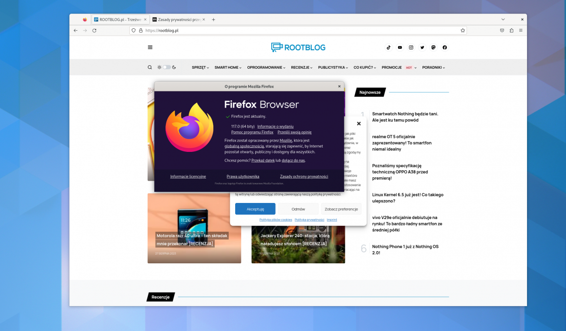 Firefox 117 wydany! Zmian wielu nie ma