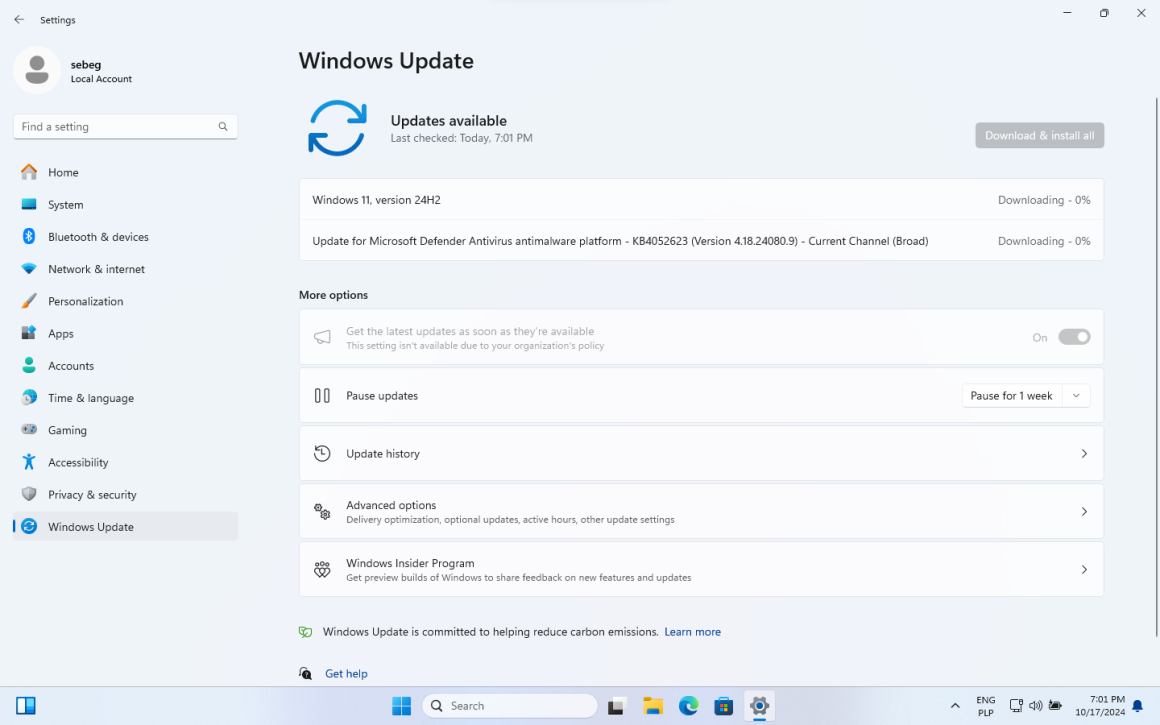 Windows 11 2024 Update (24H2) udostępniony!